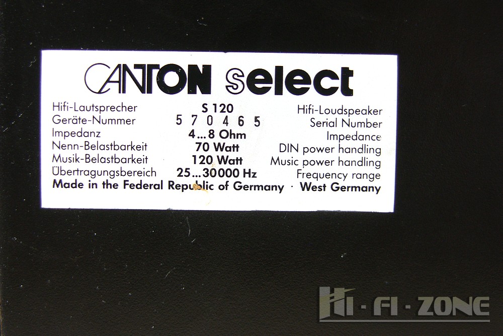 Canton select s 120 | Hi-Fi-Zone - Аудио Техника